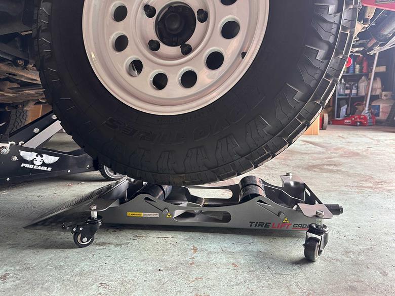 Marastar Tire Lift Caddy: A Tire Changing Back Saver | Review | OVR Mag