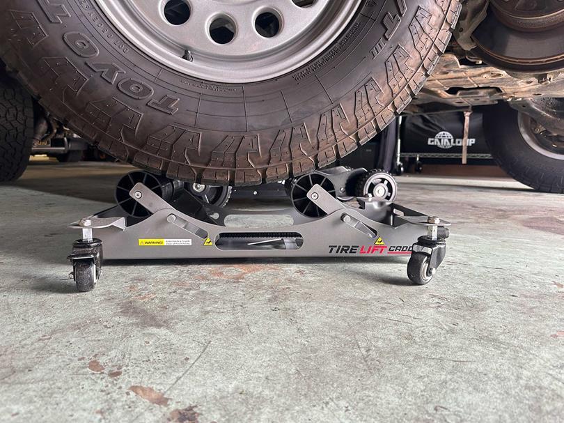 Marastar Tire Lift Caddy: A Tire Changing Back Saver | Review | OVR Mag